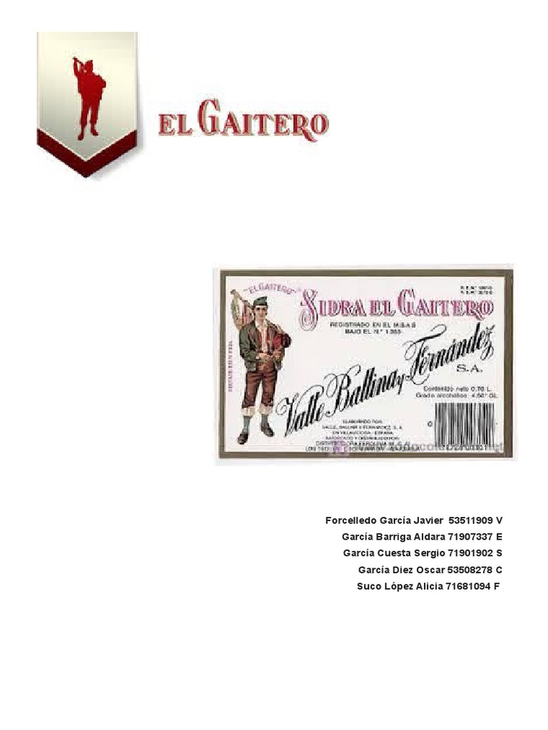 Historia y Estrategia de El Gaitero | PDF | Sidra | Vino