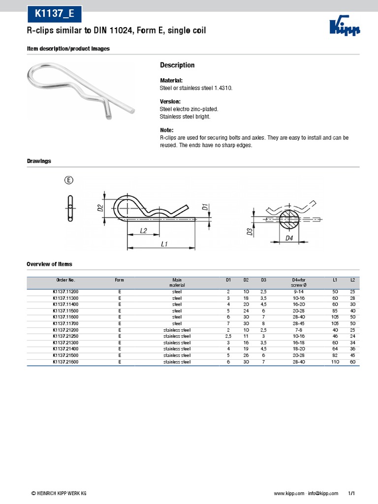 K1137 E Datasheet | PDF | Building Materials | Metals