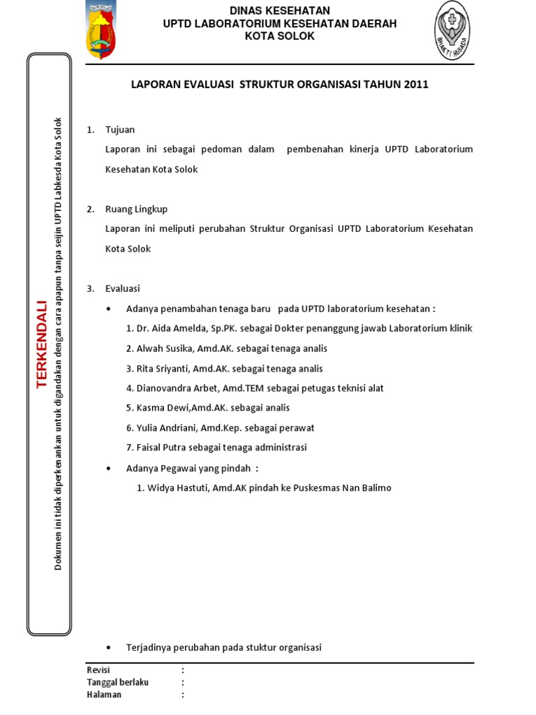 Lap Evaluasi Struktur Organisasi | PDF