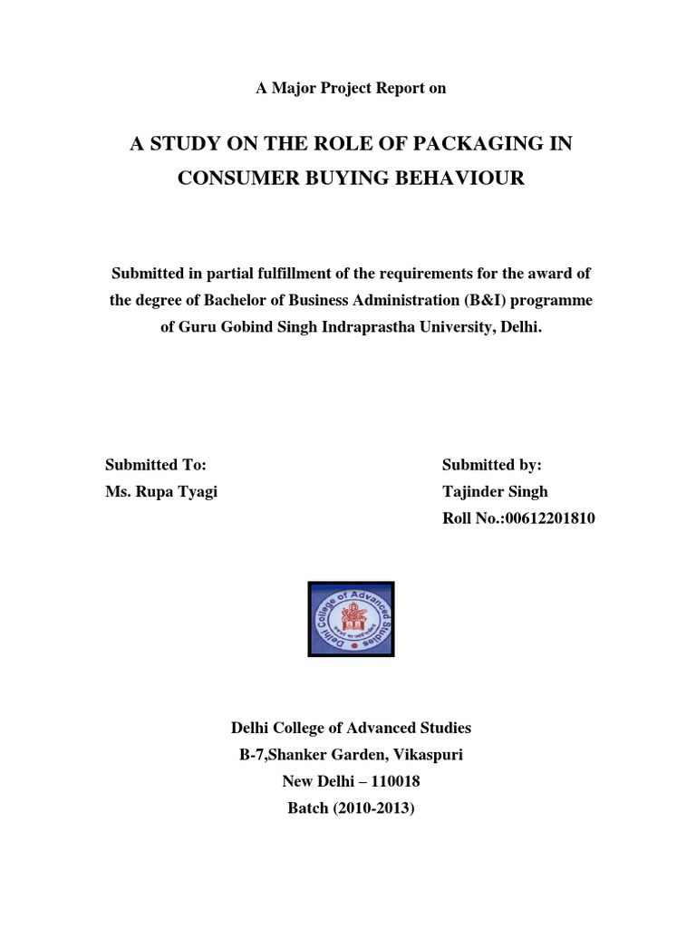 A Major Project Report On | PDF