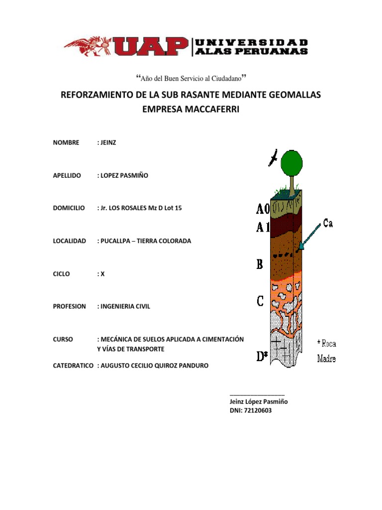Reforzamiento de La Sub Rasante Mediante Geomallas Jeinz Lopez Pasmiño ...