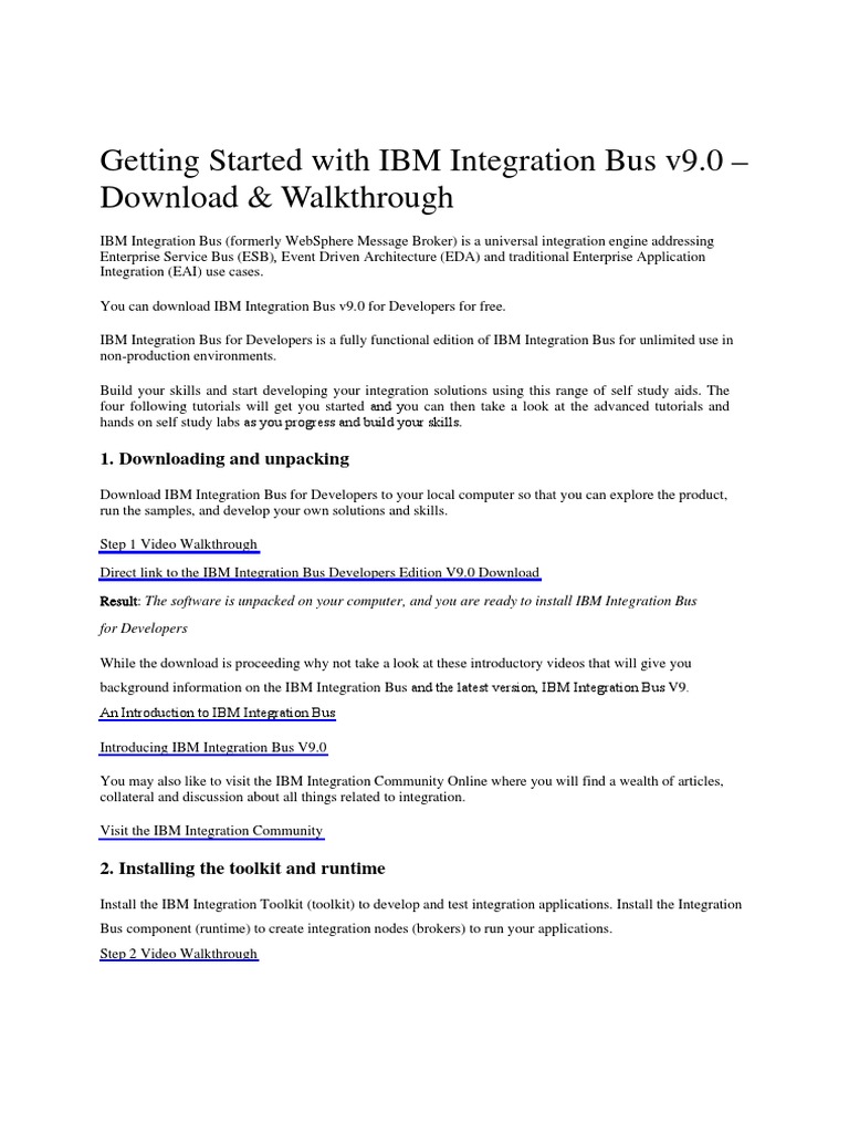 IBM Integration Bus v9.0 Guide | PDF | Software Architecture | Digital Technology