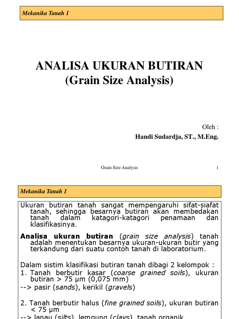 Analisa Ukuran Butir | PDF