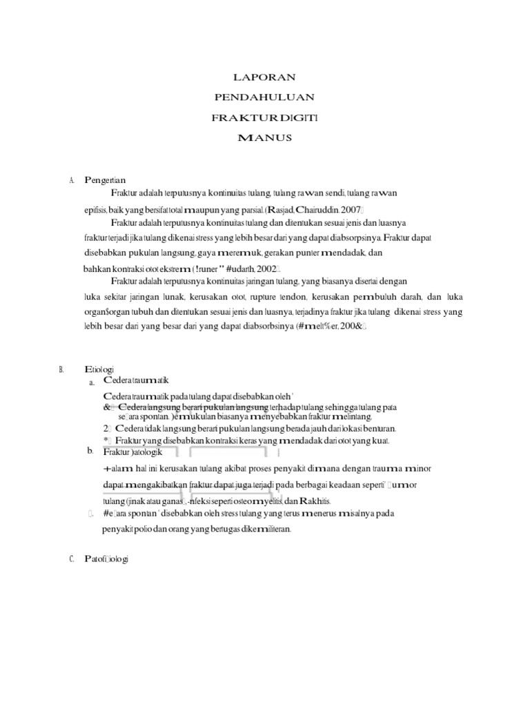 Fraktur Digiti Manus | PDF | Sains & Matematika