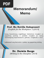 Memorandum Filipino | PDF