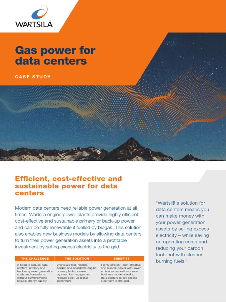 Gas Power For Data Centers | PDF | Electricity Generation | Power Station
