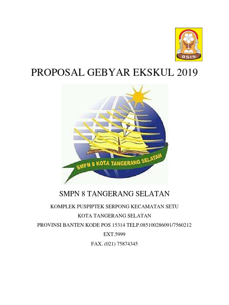 Proposal Gebyar Ekskul 2019 | PDF