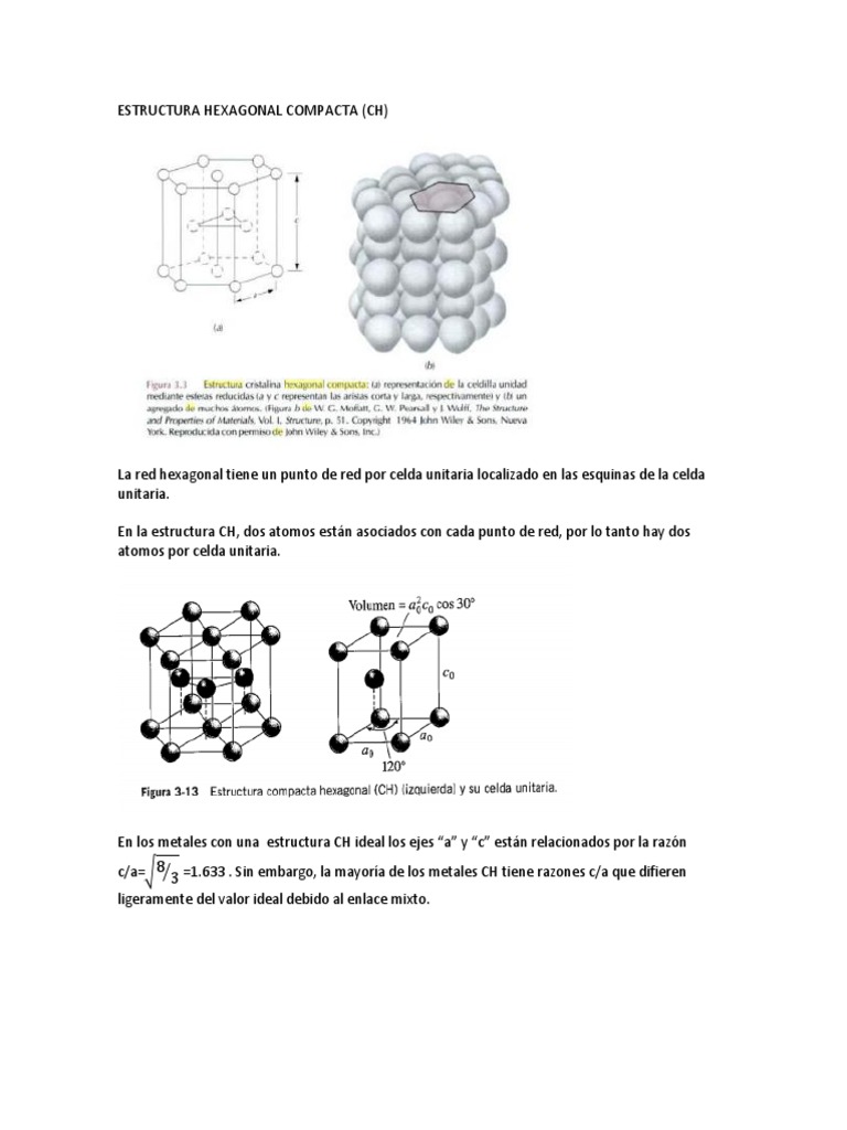 Estructura Hexagonal Compacta | PDF