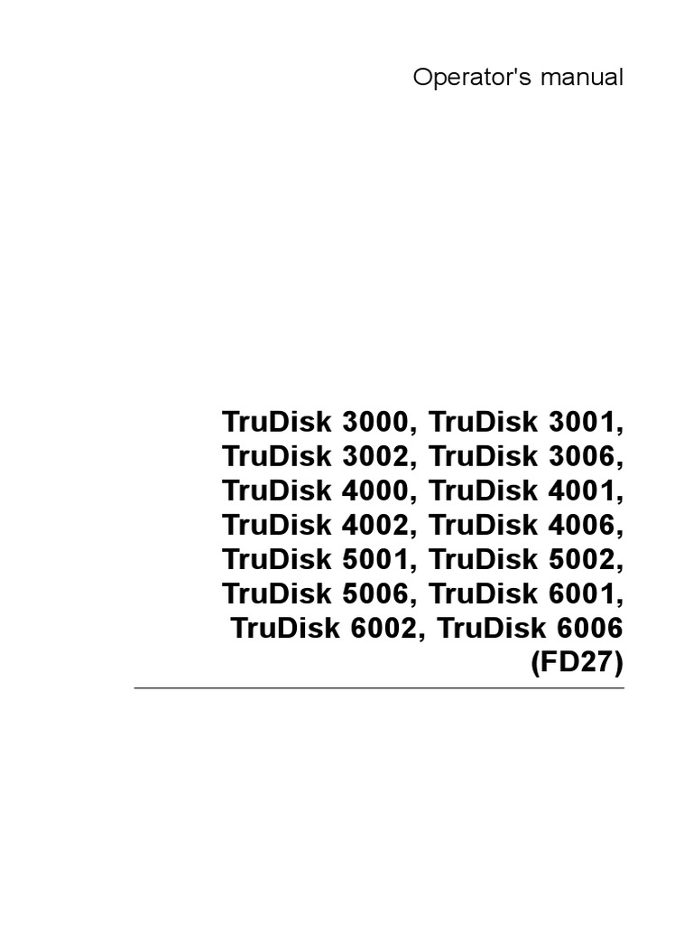 TruDisk Laser Operating Manual PDF | PDF | Laser | Optics