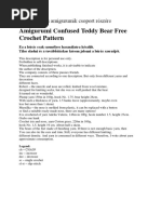 Red Cross Trauma Teddy Pattern | PDF | Knitting | Yarn