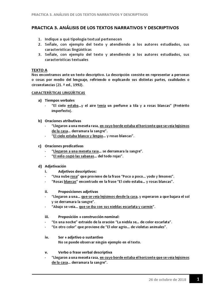 Wuolah Free PRACTICA 3 Textos Narrativos y Descriptivos | PDF ...