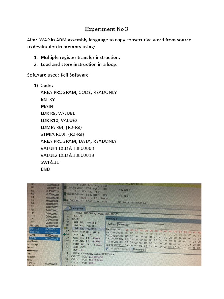 Arm Assembly Programming | PDF