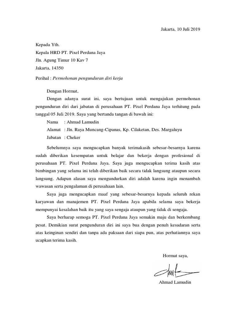 Contoh Surat Risend | PDF | Karier & Perkembangan | Bisnis