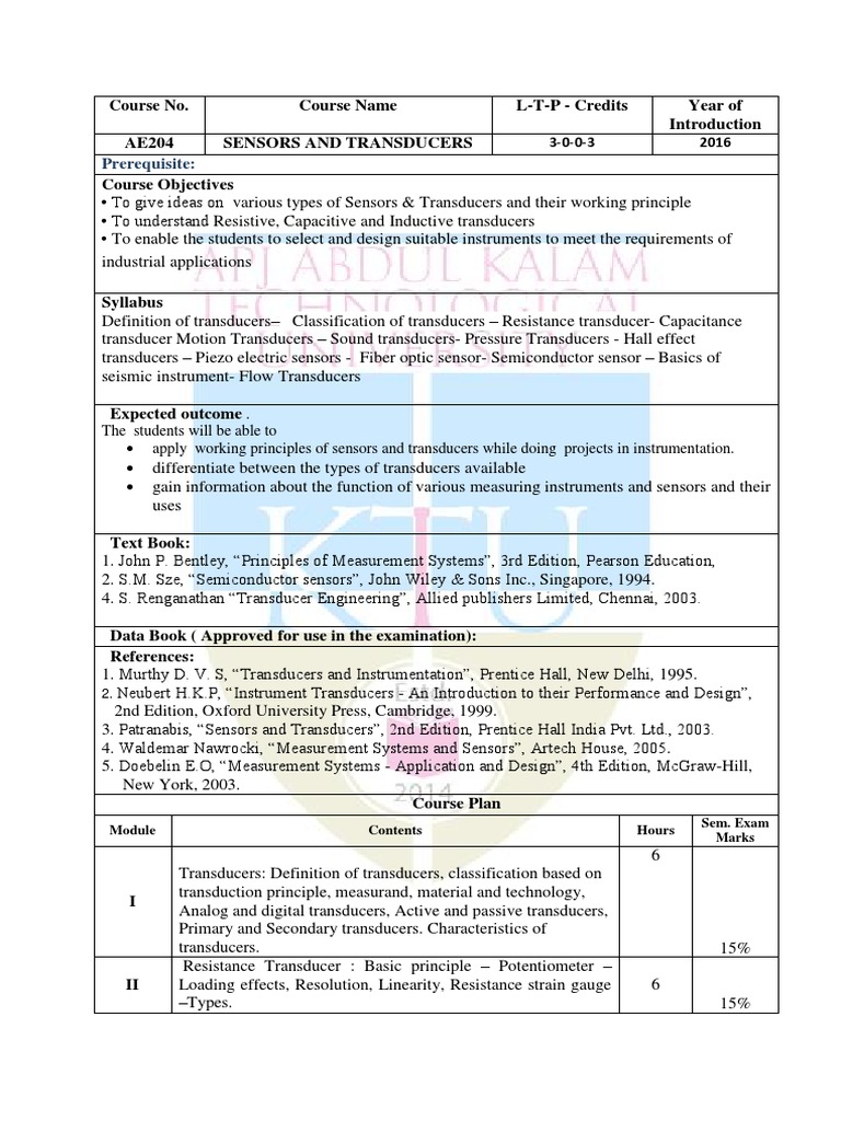 An Introduction to Sensors and Transducers: Classification, Working ...
