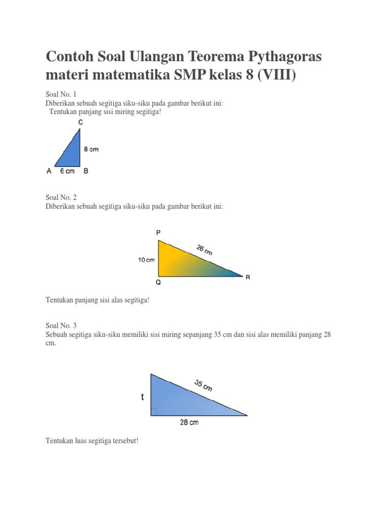 Soal Pythagoras | PDF