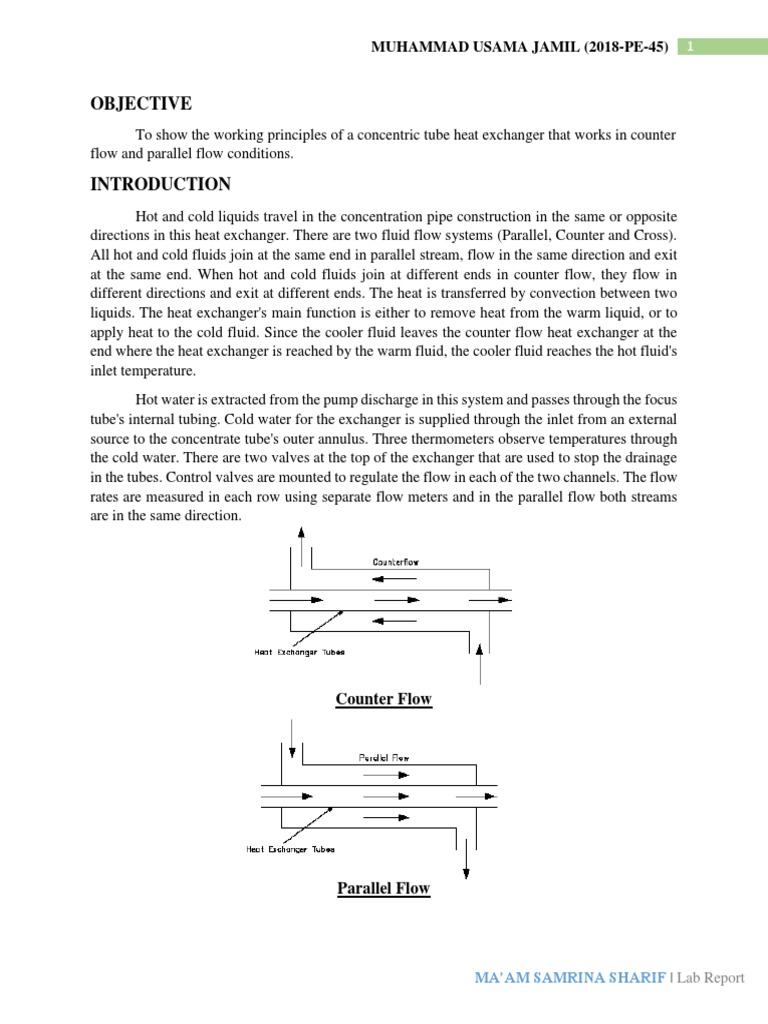 Concentric Tube Parallel and Counter Flow | PDF | Heat Exchanger | Heat