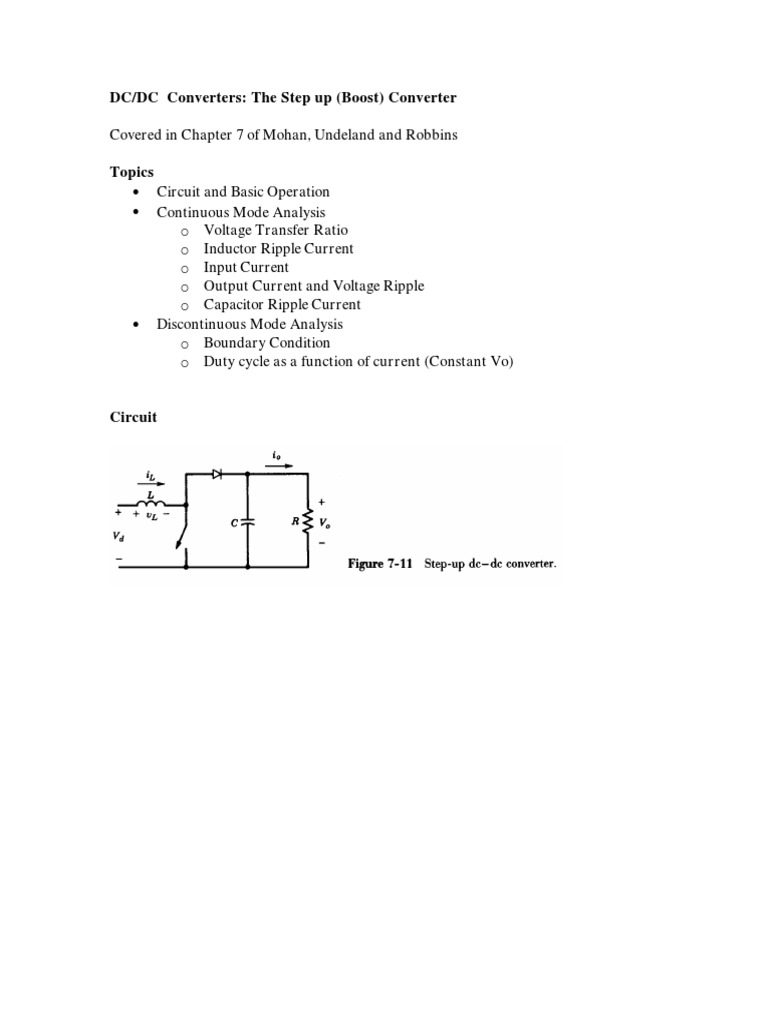 The Boost Converter | PDF | Electric Power | Electronics