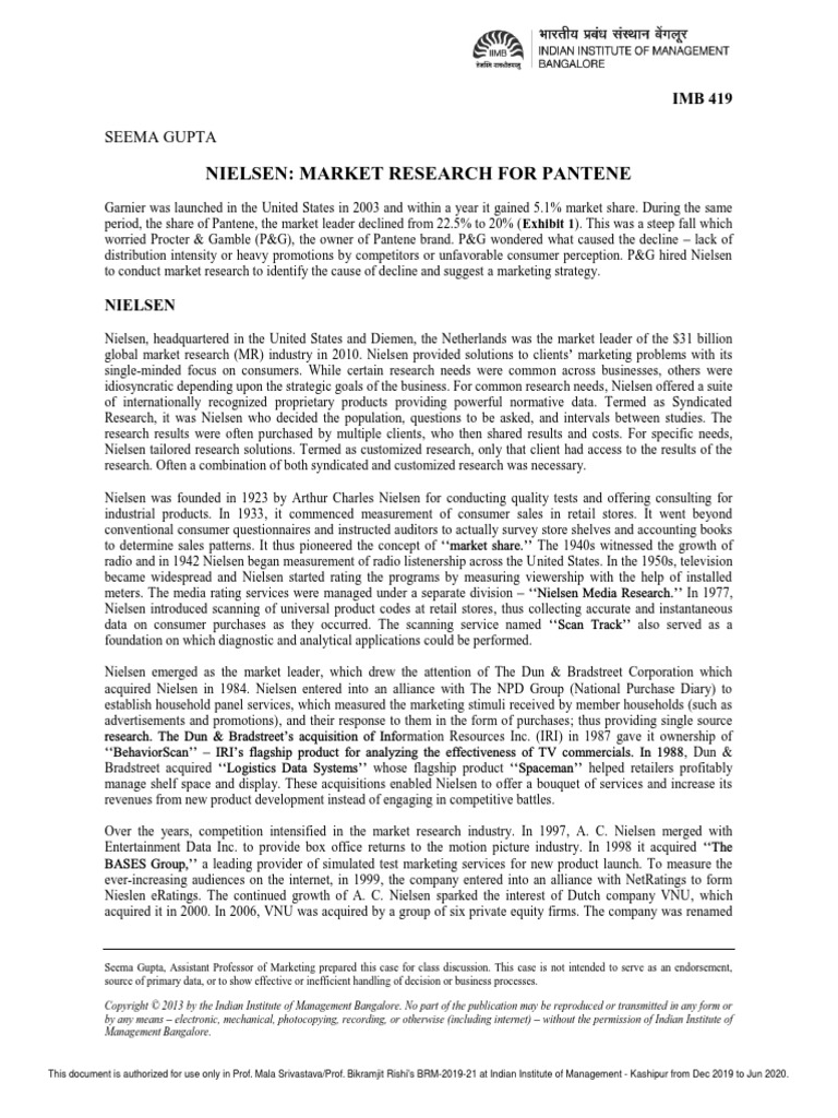 Nielsen PDF | PDF | Nielsen Ratings | Retail