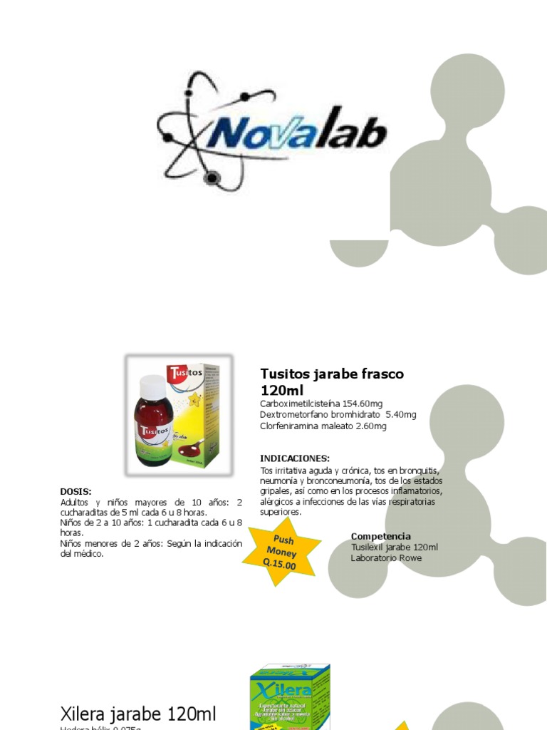 Tusitos: Jarabe para la Tos en Niños y Adultos | PDF | Tos | Medicina ...