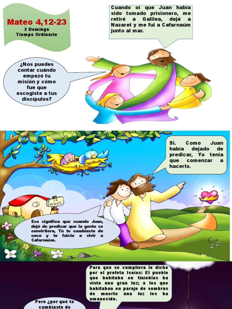 Evangelio de Mateo 4,12-23. Tercer domingo del tiempo ordinario. Ciclo ... Evangelio de Mateo 4,12-23. Tercer domingo del tiempo ordinario. Ciclo ...