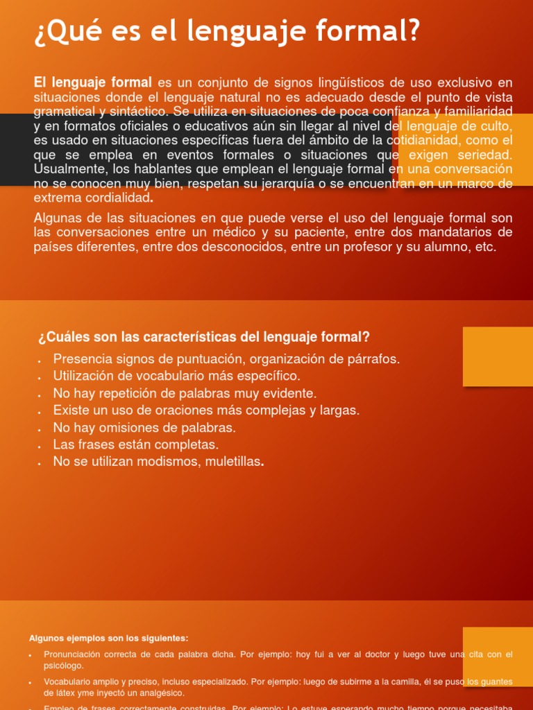 Qué Es El Lenguaje Formal | PDF | Puntuación | Lingüística