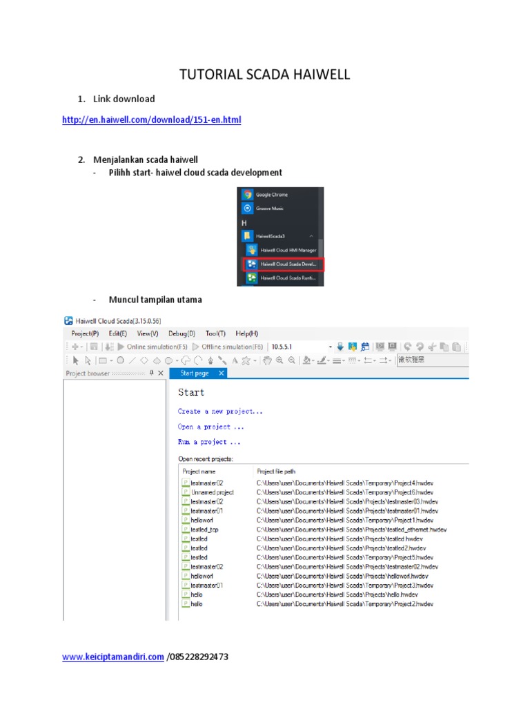 Tutorial Scada Haiwell | PDF