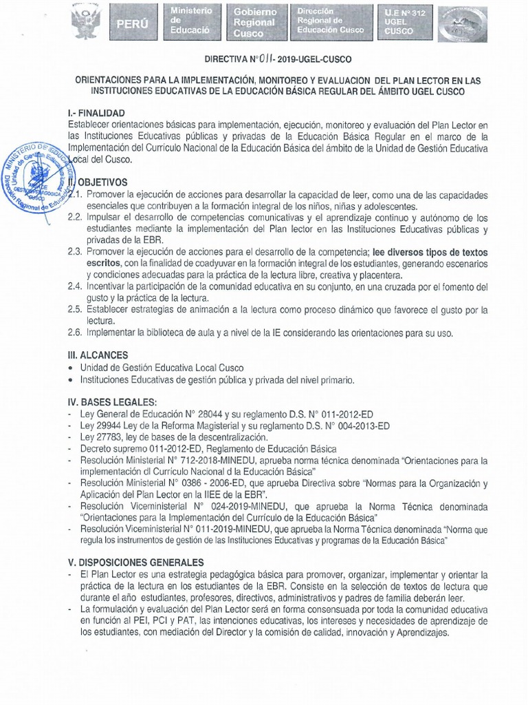 Plan Lector Ugel PDF | PDF