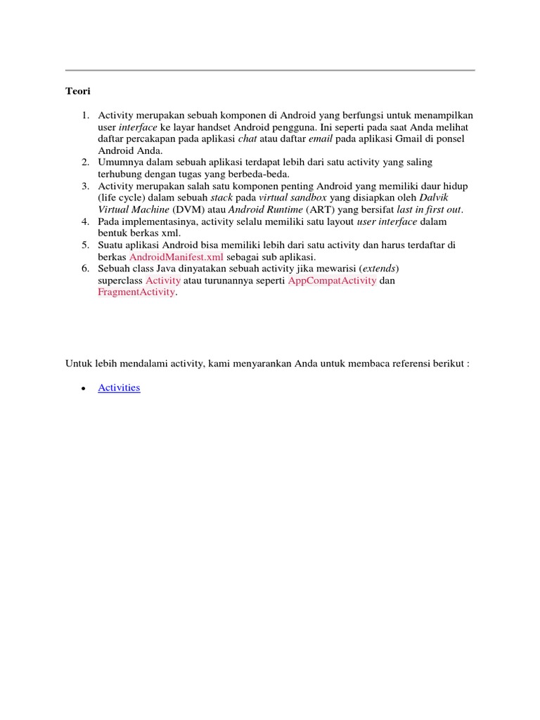 Modul Android Untuk Pemula | PDF