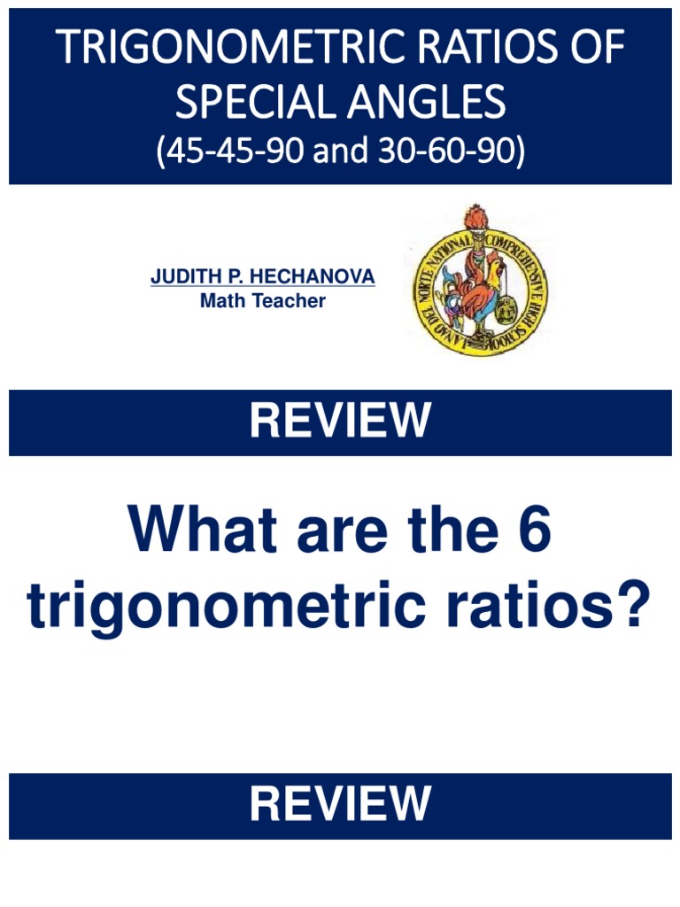 Trigonometric Ratios | PDF | Trigonometric Functions | Sine
