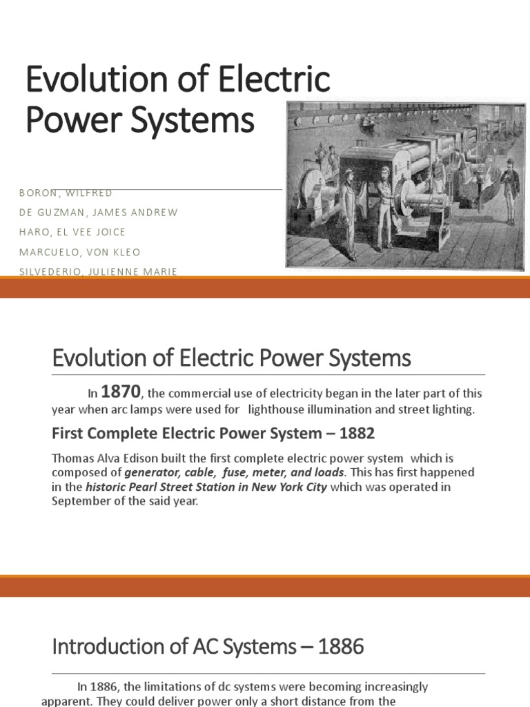 Evolution of Electric Power Systems | PDF | Electric Power Transmission ...