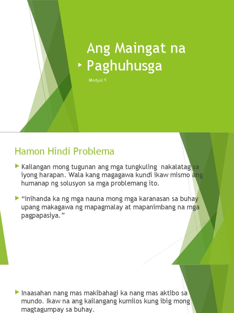 Ang Maingat Na Paghuhusga | PDF