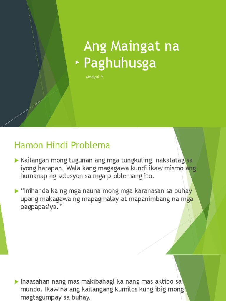 Ang Maingat Na Paghuhusga | PDF