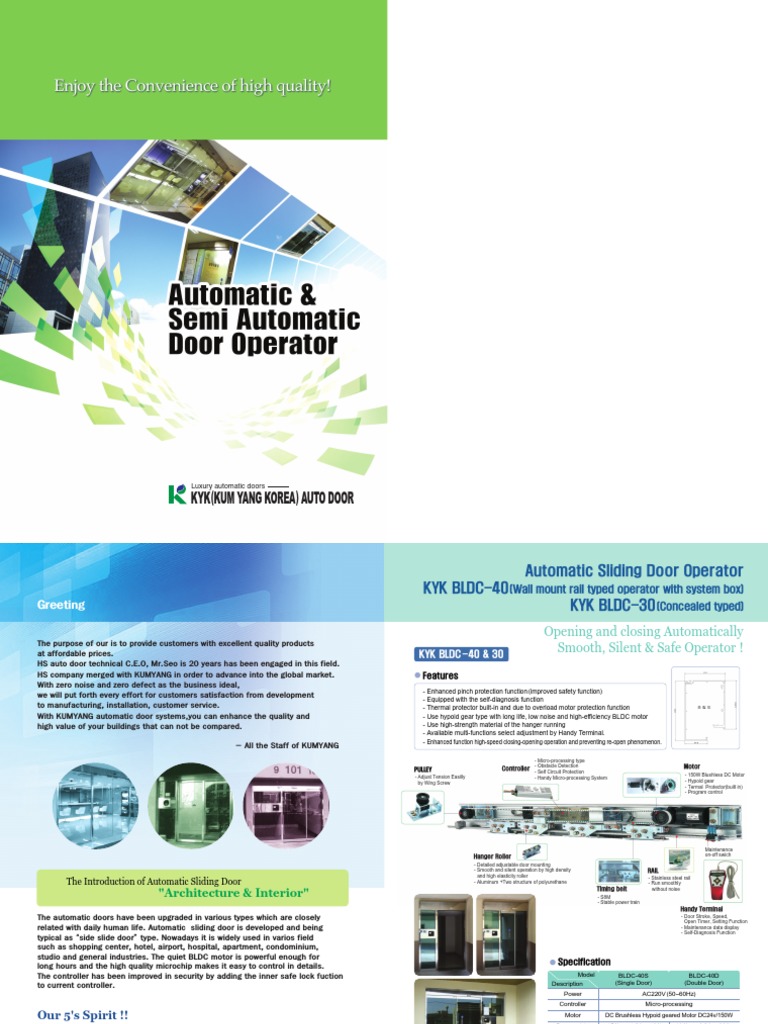 KYK Catalogue | PDF | Door | Electric Motor