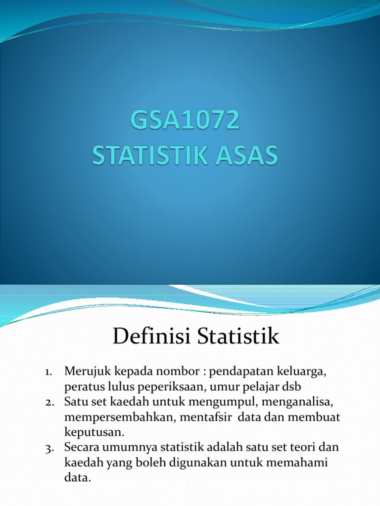 definisi statistik