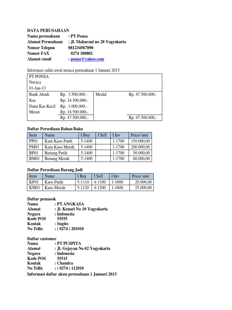 PT Ponsa Kompak | PDF