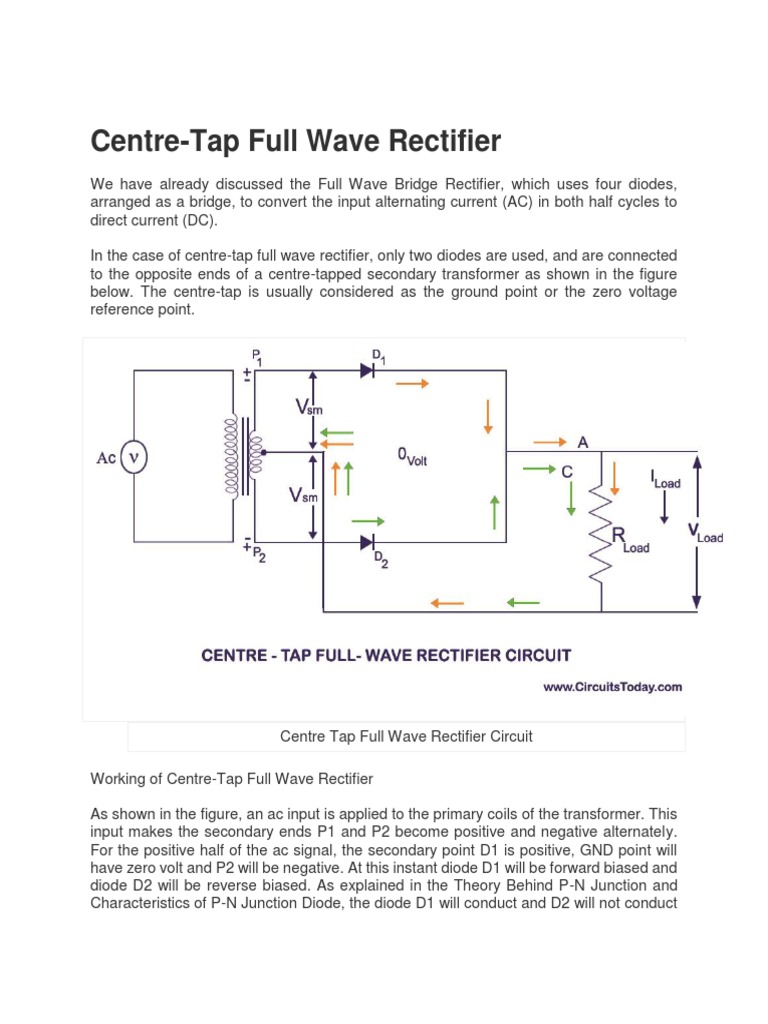 Full Wave Rectifier | PDF | Rectifier | Diode