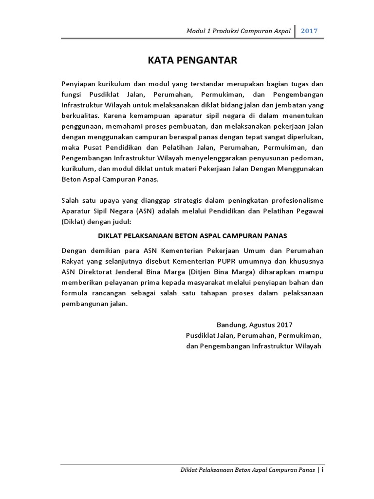 Modul 1D2 - Produksi Campuran Aspal | PDF