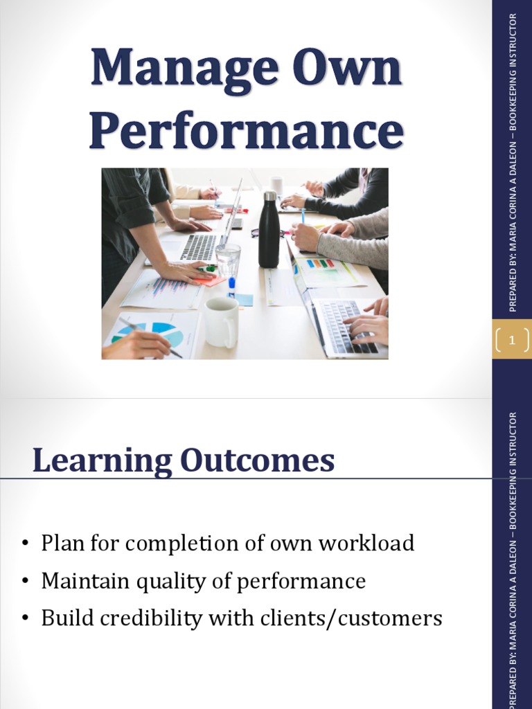 Managing Own Performance | PDF | Performance Appraisal | Goal