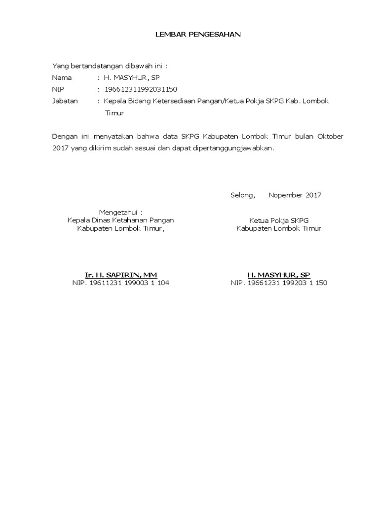 Contoh Laporan SKPG | PDF