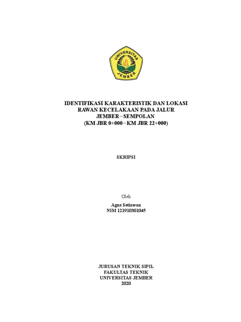 Format Cover Skripsi Teknik Sipil Unej | PDF