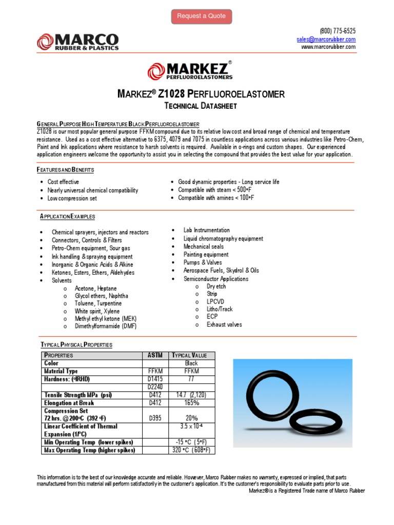 Marco Material Datasheet Z1028 | PDF | Oxygen | Chemical Substances
