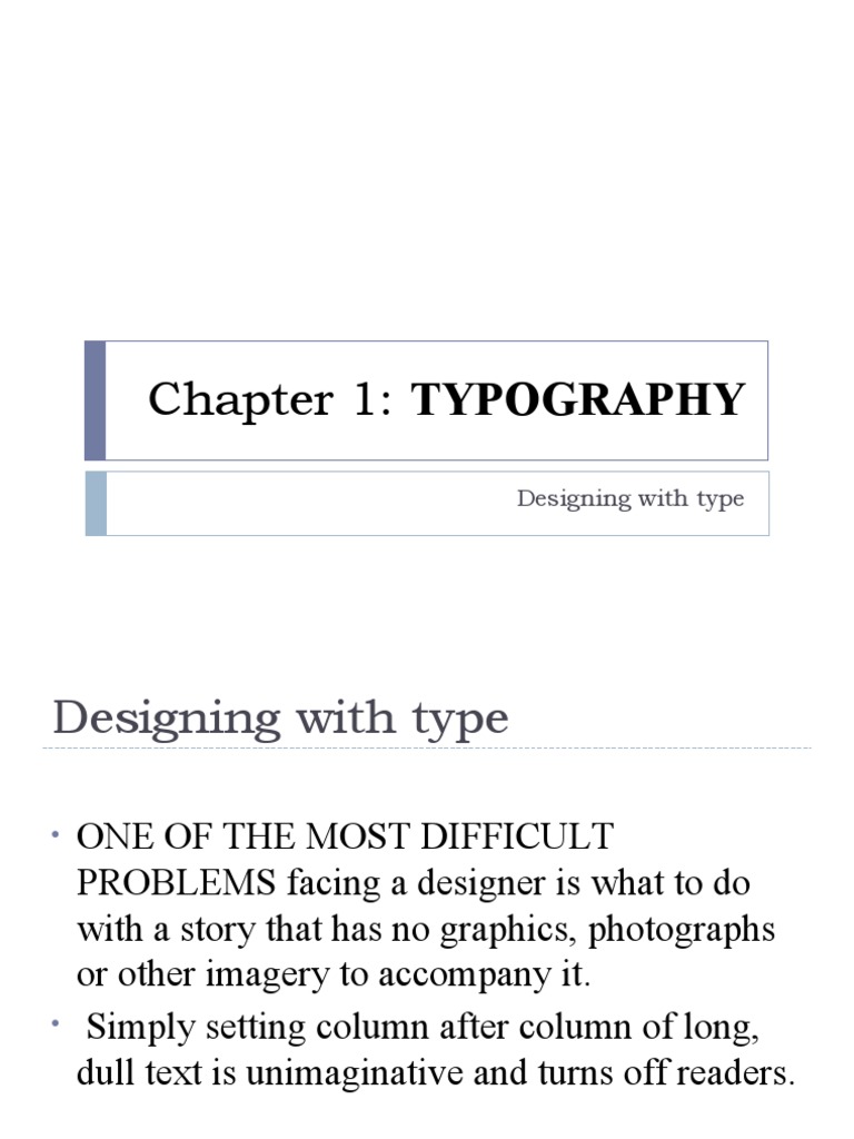 Chapter 1: TYPOGRAPHY: Designing With Type | Download Free PDF ...