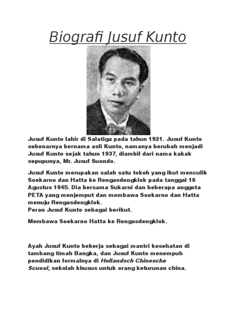 Biografi Jusuf Kunto | PDF