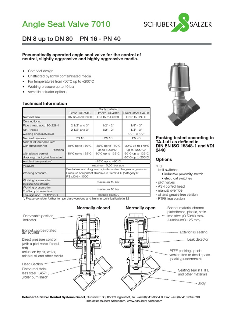 7010 - Data Sheet PDF | PDF | Valve | Pipe (Fluid Conveyance)