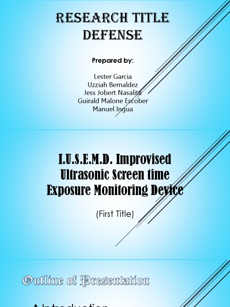 Research Title Defense | Download Free PDF | Smartphone | Android ...