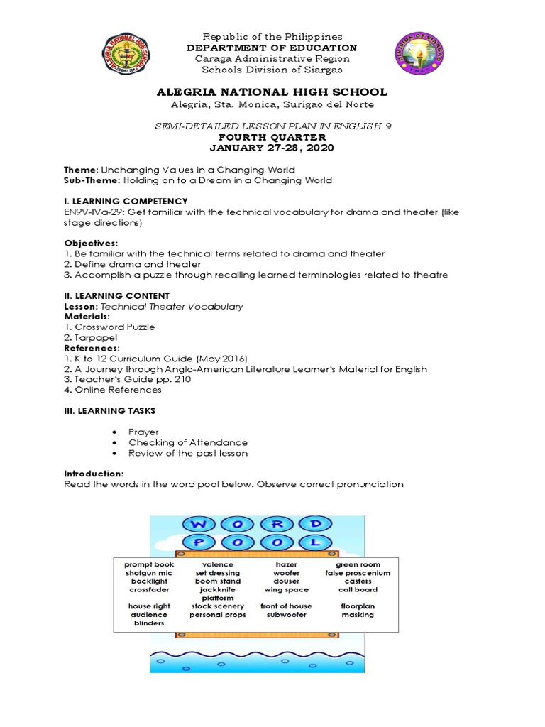 G9 Lesson Plan 1 | PDF | Lesson Plan | Cognition