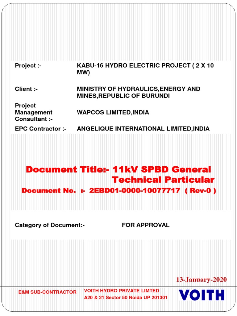 11kV SPBD General Technical | PDF | Transformer | Resistor