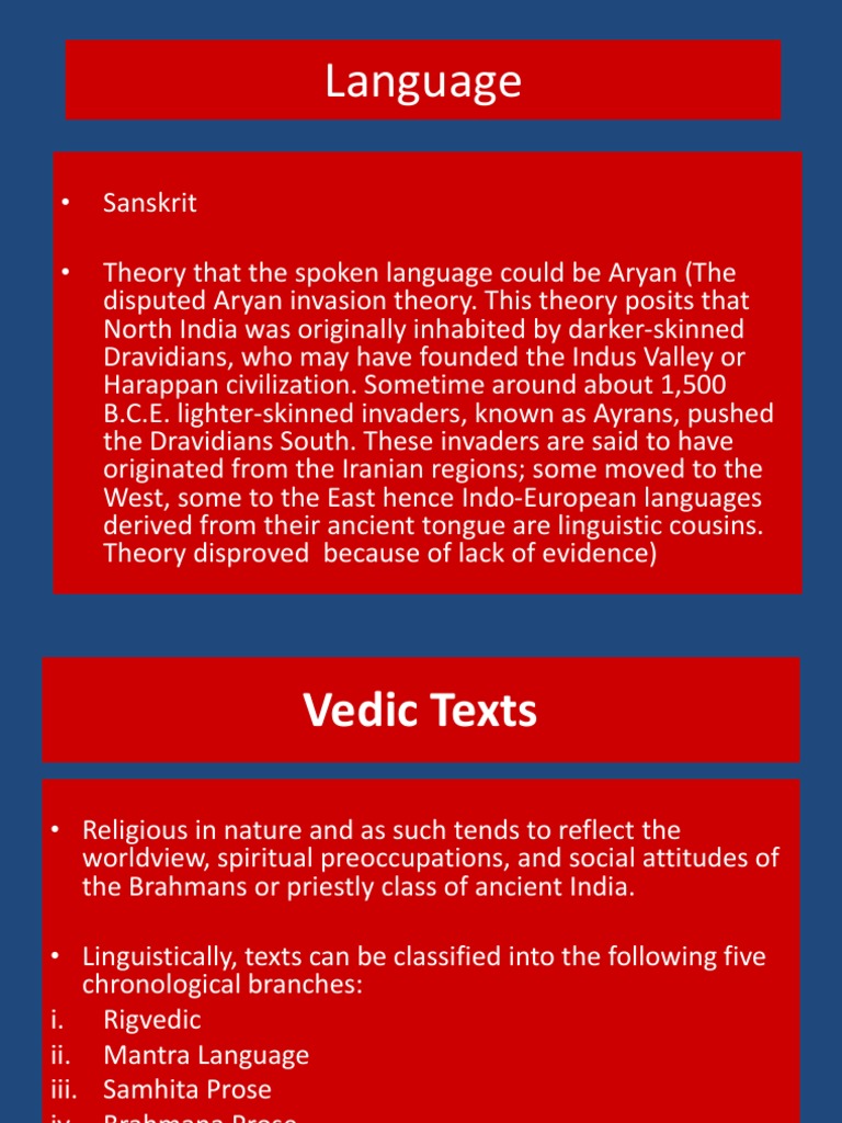 Vedic Civilization - Language and Litera | PDF | Vedas | Sanskrit