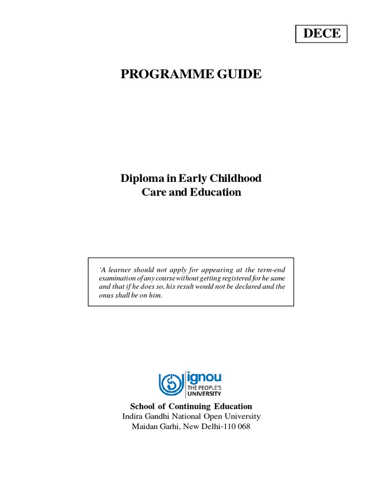 DECE English Programme Guide | PDF | Distance Education | Early ...