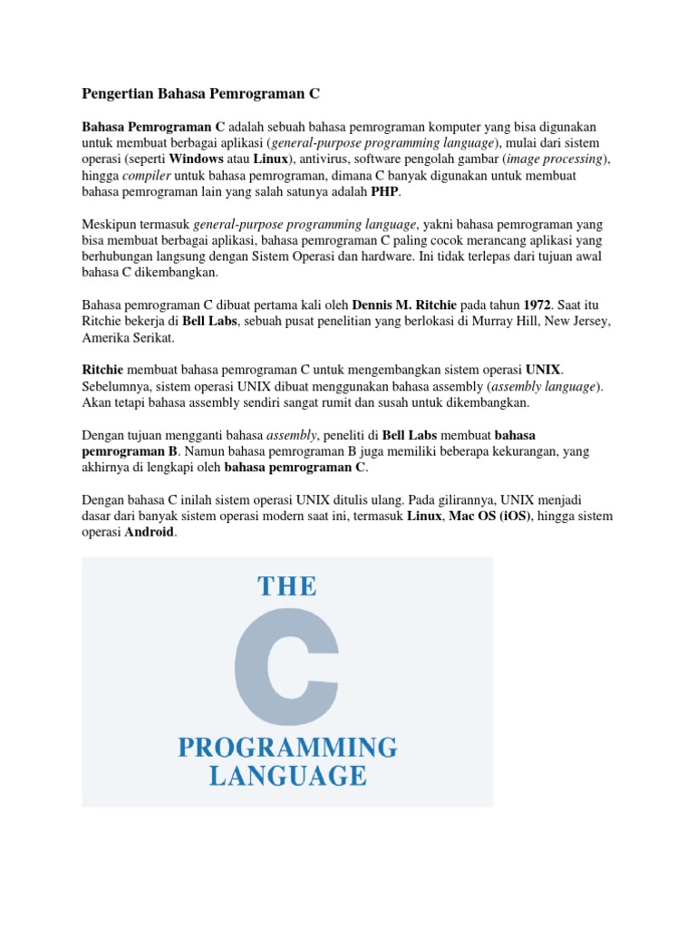 Bahasa Pemrograman C | PDF